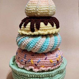 Ice Cream Stacking Toy Crochet Pattern - Etsy