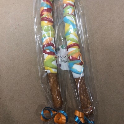 Hippie Tie Dye Pretzel Rods / Chocolate Covered Pretzels / Birthday ...