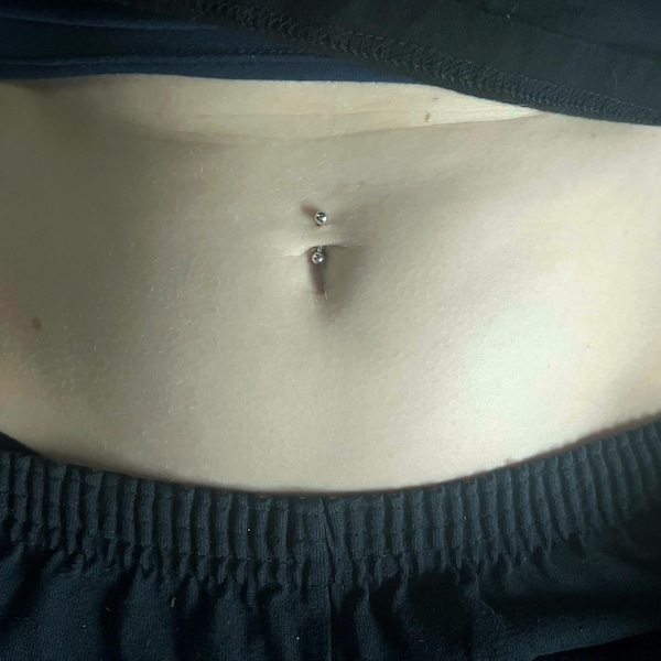 Vermeil 925 Silver 24k Gold Coated 16G 14G Petite Charm Dangle Reverse ...