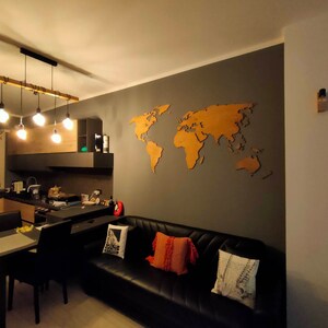 Wooden World Map 3d wall decor hanging decoration | Etsy