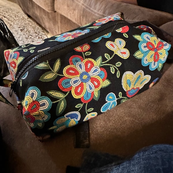 Royal Blue, Native Design, Beadwork Look in Cotton Fabric. - Etsy