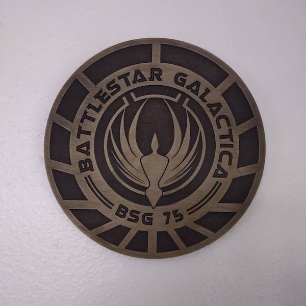 BSG Logo Sign Prop GALACTICA - Etsy