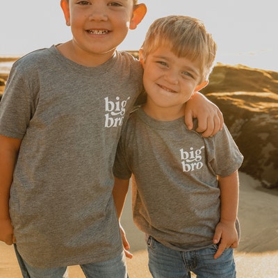 Big Brother Shirt Grey Big Brother Shirt Big Brother T-shirt Big Bro ...