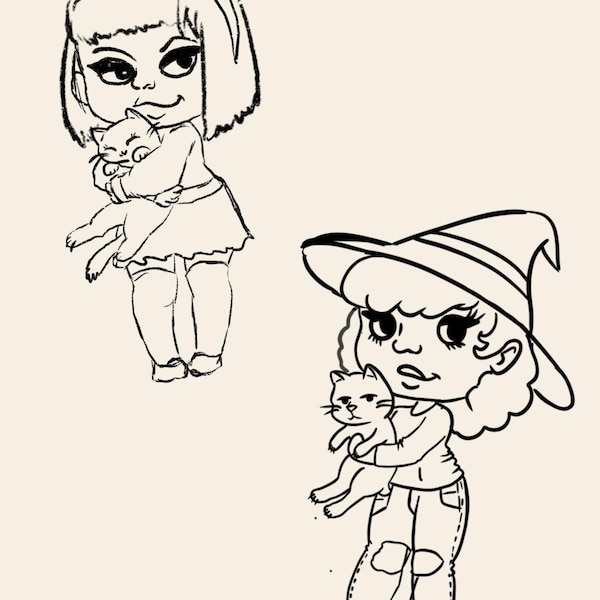 Procreate Cat Emote Base Twitch Discord Badges Cute Doodles Emoji ...