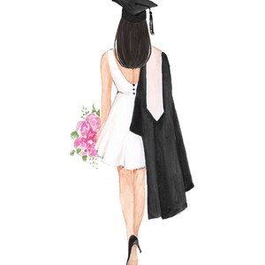 Graduation Gift Print Blonde Girl Graduation Day Art Gift Etsy