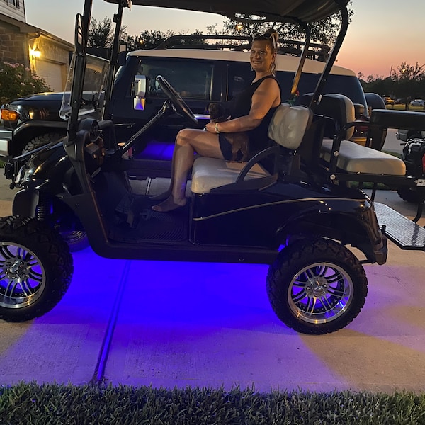 4pc Led Blue Golf Cart Kart Neon Under Body Underglow Light 12V Custom ...