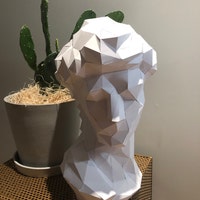 DIY 3D Human Skull Paper Model, Skull Paper 3D, Low Poly Human Skull ...