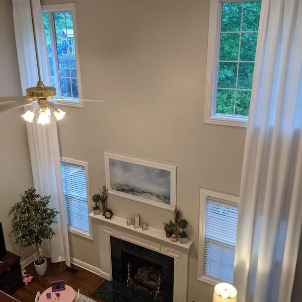 Extra Long Drapes,two Story Drapes,custom Long Curtain Panels,grommet ...