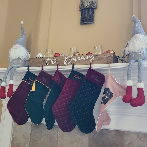 3D Personalized Stocking Holder Box, Mantel Decor, Fireplace Decor ...