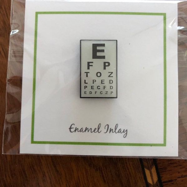 Enamel Eye Chart Lapel Pin- EP114- Visual Test, Eye Chart, Eye Test ...