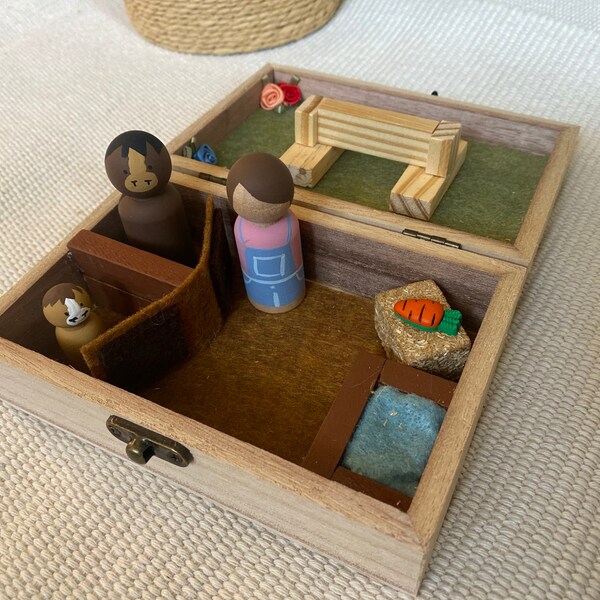 Mini Trucks Construction Site, Mini Peg People Playset, Travel Toy ...