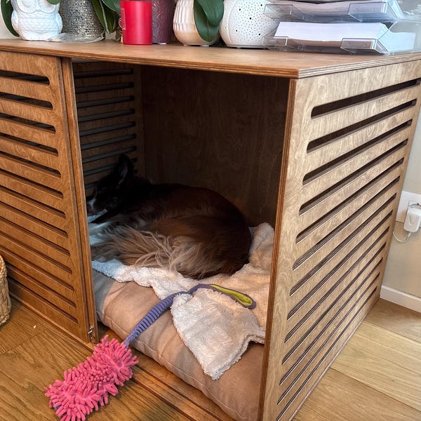 Lumio H Pet House, Modern Indoor Dog Crate, Dog Bed, Wooden Dog House ...
