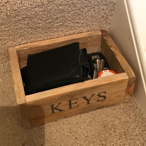 Key Storage Box Handmade Storage Box Rustic Reclaimed Wood - Etsy UK