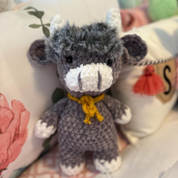 Crochet Highland Cow Amigurumi Pattern Farm Animal Crochet Pattern Cow ...
