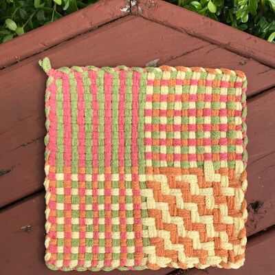 PATTERN four Corners Potholder Loop Pattern for 27 X 27 pro Size Loom ...