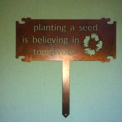 Planting a Seed is Believing in Tomorrow SIGN on Stake - Etsy