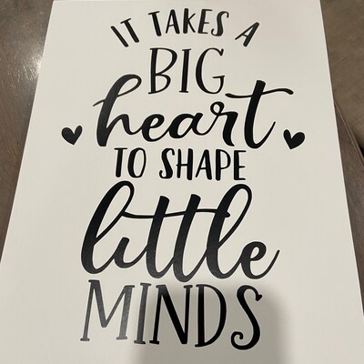 It Takes a Big Heart to Shape Little Minds SVG, Vector Clipart, Png ...