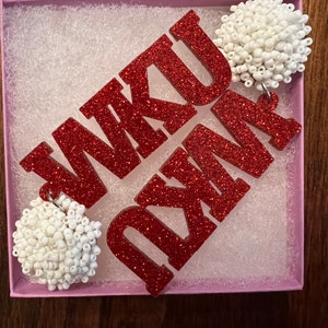 Custom Team Acrylic Seed Bead Earrings Game Day Earrings Go - Etsy