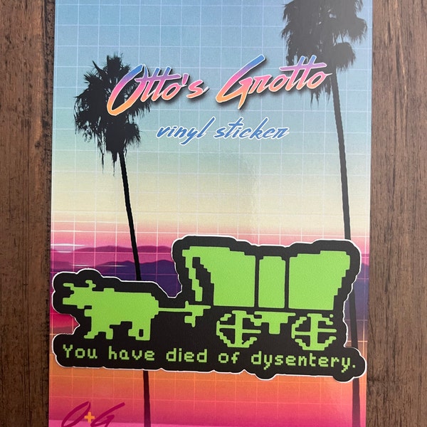 Oregon Trail Sticker: Retro 80s Gaming Decal - Etsy