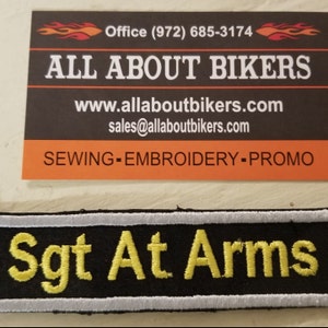 1x4 Custom Embroidered Name Tag Motorcycle Personalized Biker Patch ...