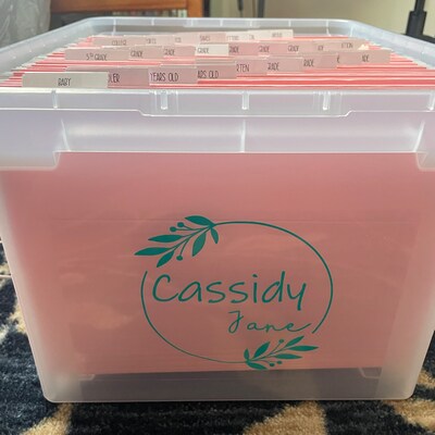 DIY Kit: Home Paperwork Organizing Name Decal and Folder Tabs Household ...