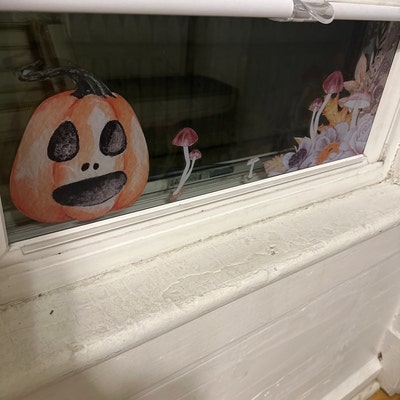 2pk Autumn Window Decals Sunflower Pumpkin Window Clings - Etsy