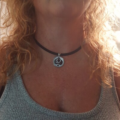 Queen of Spades Elastic Choker or Pendant Necklace. QOS. - Etsy
