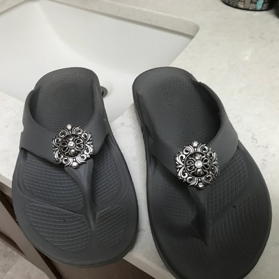 Bridal Flip Flop Clips, Wedding Accessories, White Sequin Flowers ...