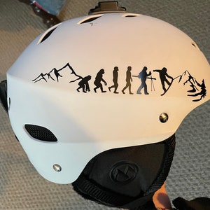Silver Ski Evolution Sticker - Etsy