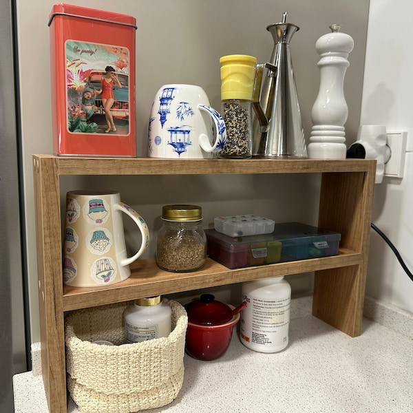Kitchen Counter Shelf, Countertop Spice Rack, Kitchen Countertop Shelf ...