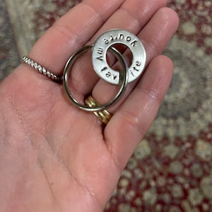 PAPA Keychain Love You Papa Hand Stamped Nickel Silver Key | Etsy