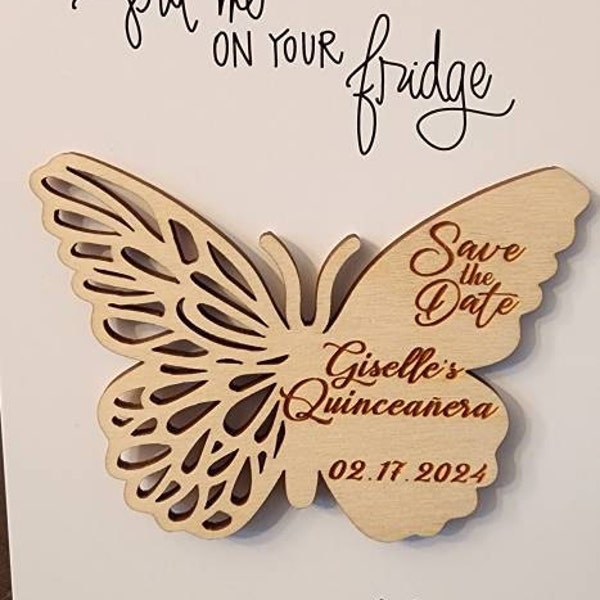 Butterfly Save the Date Magnets - Personalized Wedding Invitation ...