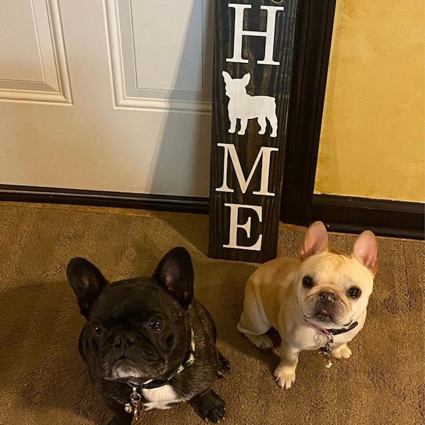 French Bulldog Home Sign - Rustic Dog Sign - Pup Home Sign - Dog Rustic ...