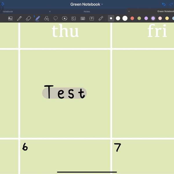 Cute Green Digital Notebook | Hyperlinked Goodnotes5 Notebook ...