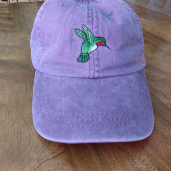 HUMMINGBIRD Hat - One Embroidered Men Women Wildlife Bird Cap - Price ...