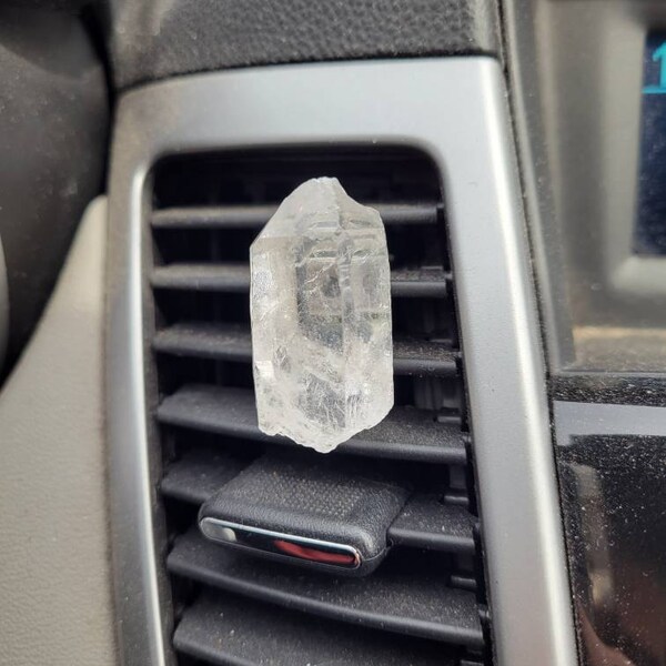 Crystal Car Vent Clips | Raw Quartz Crystal Car Accessories | Travel ...