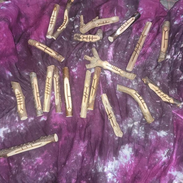 Large, Stunning Celtic Tree Ogham Staves Made With Corresponding Woods ...