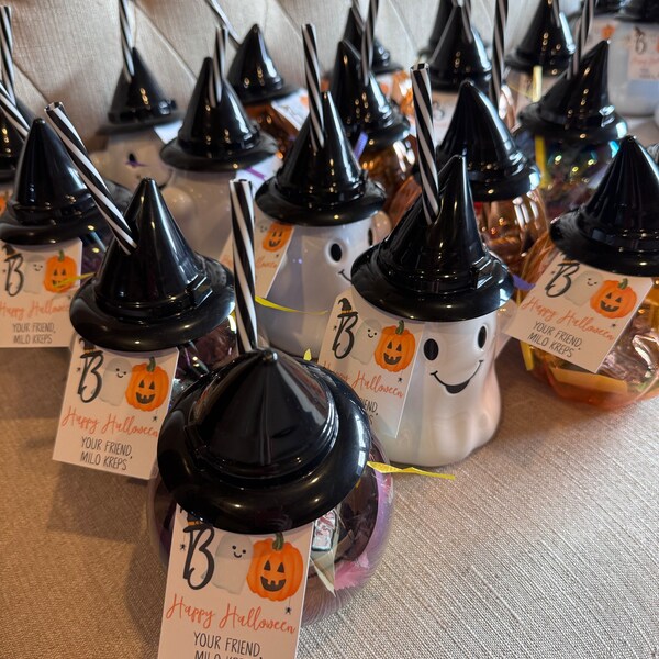 Personalized Halloween Treat Tags: Ghost, Pumpkin, Boo Tags, Goodie ...