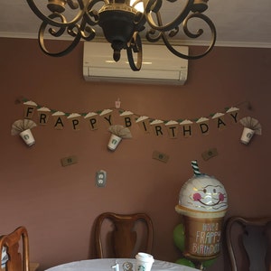 Frappy Birthday Banner - Etsy
