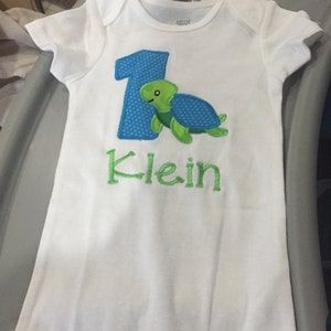 Personalized First Birthday Boys Turtle Outfit , 1st Birthday Turtle ...