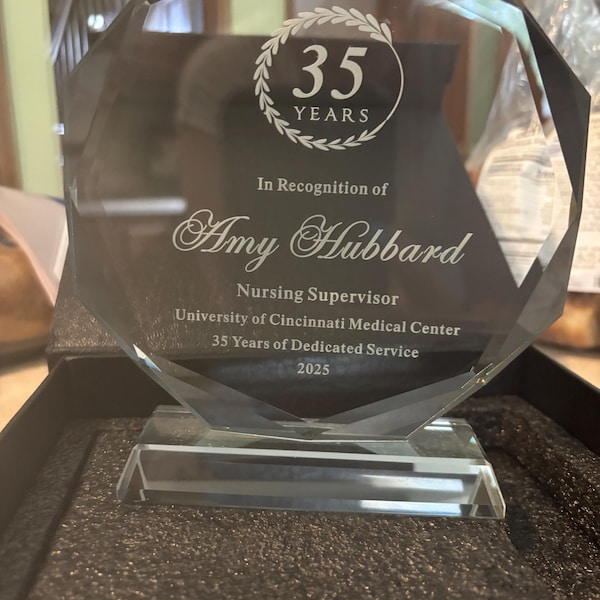 Personalized Crystal Award, Retirement Appreciation ,for Manager, Deep ...
