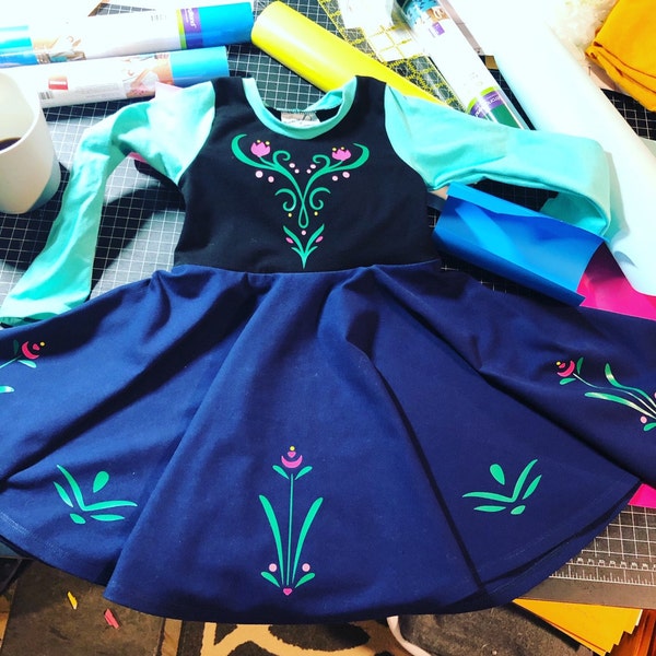 Frozen Princess Anna Inspired Coronation Dress PDF Pattern, Girls 4-12 ...