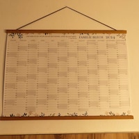 Perpetual Birthday Calendar, Wall Planner Botanical Leaves Green ...