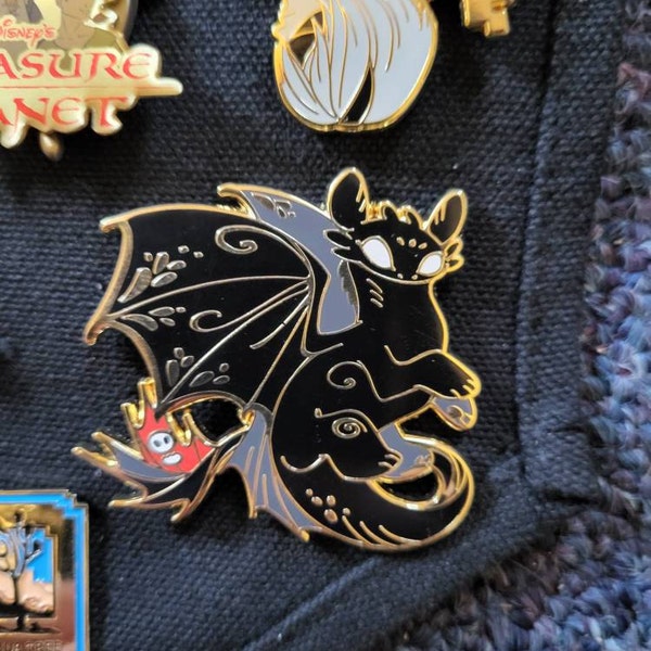 Night Furry Hard Enamel Pin - Etsy