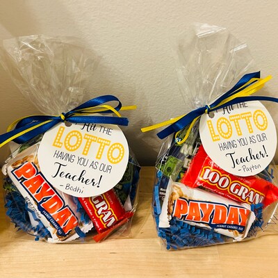 I Hit the Lotto Having You as My Teacher, Lottery Ticket Printable Gift ...