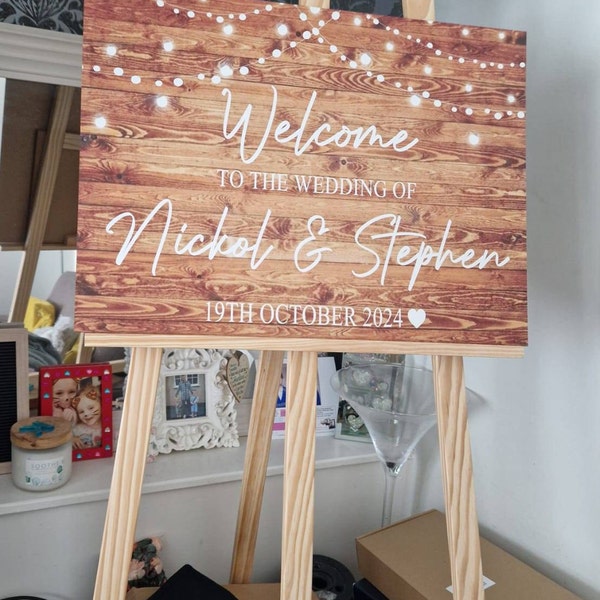 Rustic Wedding Welcome Sign - Etsy
