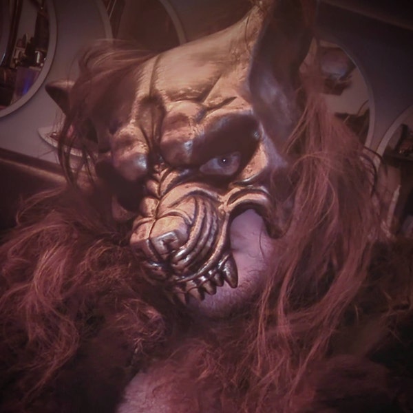 Angry Wolf Spikes Masquerade Mask Cosplay Halloween Costume Hunted ...