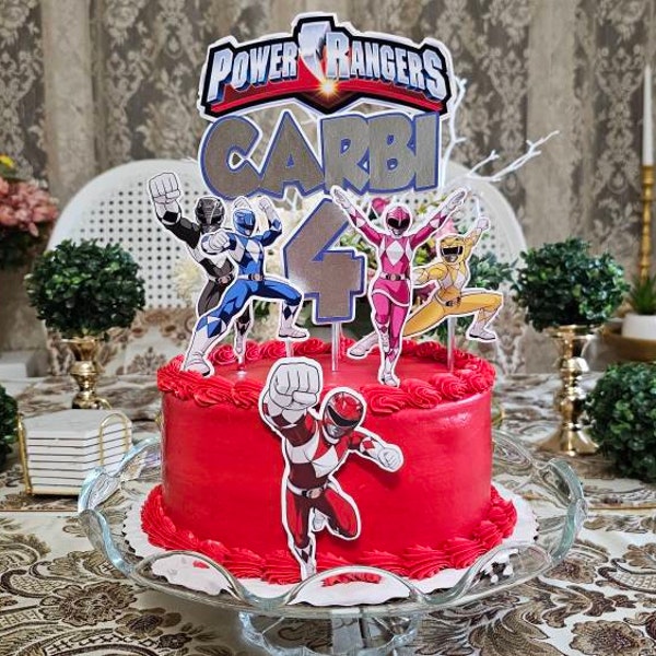 Power Rangers Cake Topper, Power Rangers Birthday, Power Rangers Theme ...
