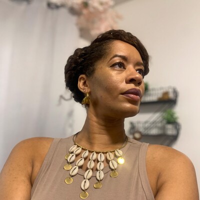 African Cowrie Shell Necklace, Cowrie Shell Choker Necklace, Leather ...