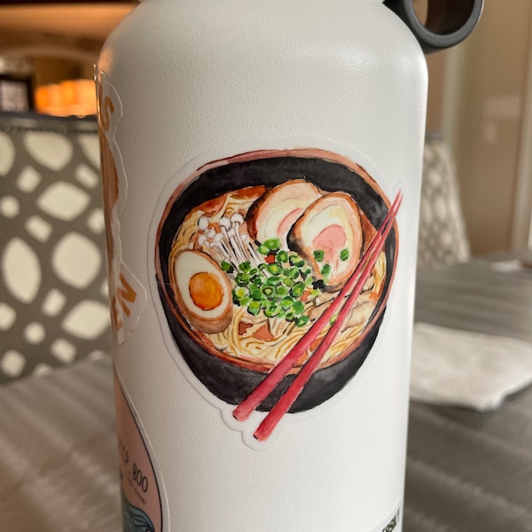 Japanese Ramen Vinyl Sticker, Japanese Ramen Sticker, Ramen Noodles ...